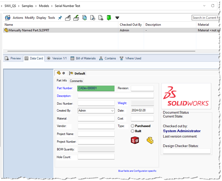 How to Configure and Utilize PDM Serial Numbers - CADimensions